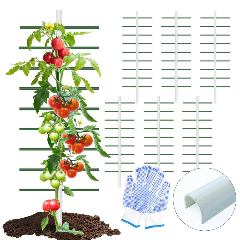 Ecostake 7 ft. x 2 ft. FRP 3D U Tower Type Garden Vine Trellis, Heavy ...