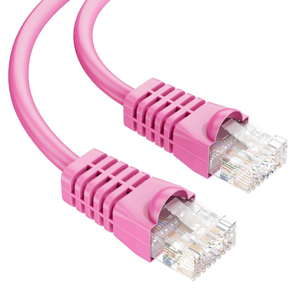 Syston Cable Technology 10 ft. Pink Cat 6E CMP 600MHz 23AWG Solid Bare ...