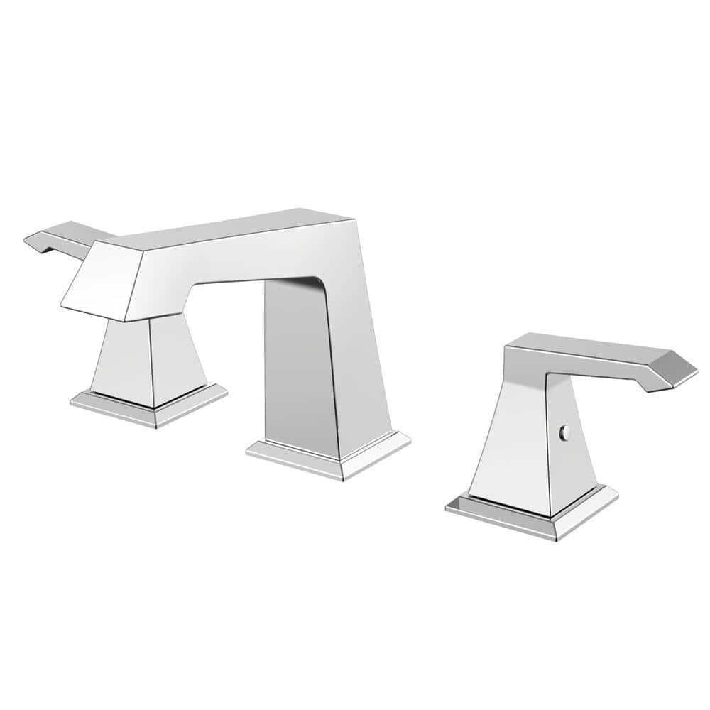 Lexora Balduina 8 in. Widespread 3-Hole Brass Bathroom Faucet in Chrome ...