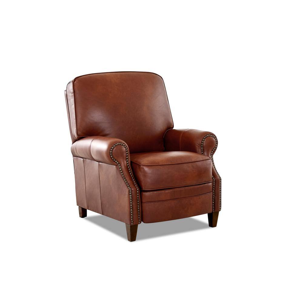 AVENUE 405 Kelsey Leather Push Back High Leg Reclining Chair in ...