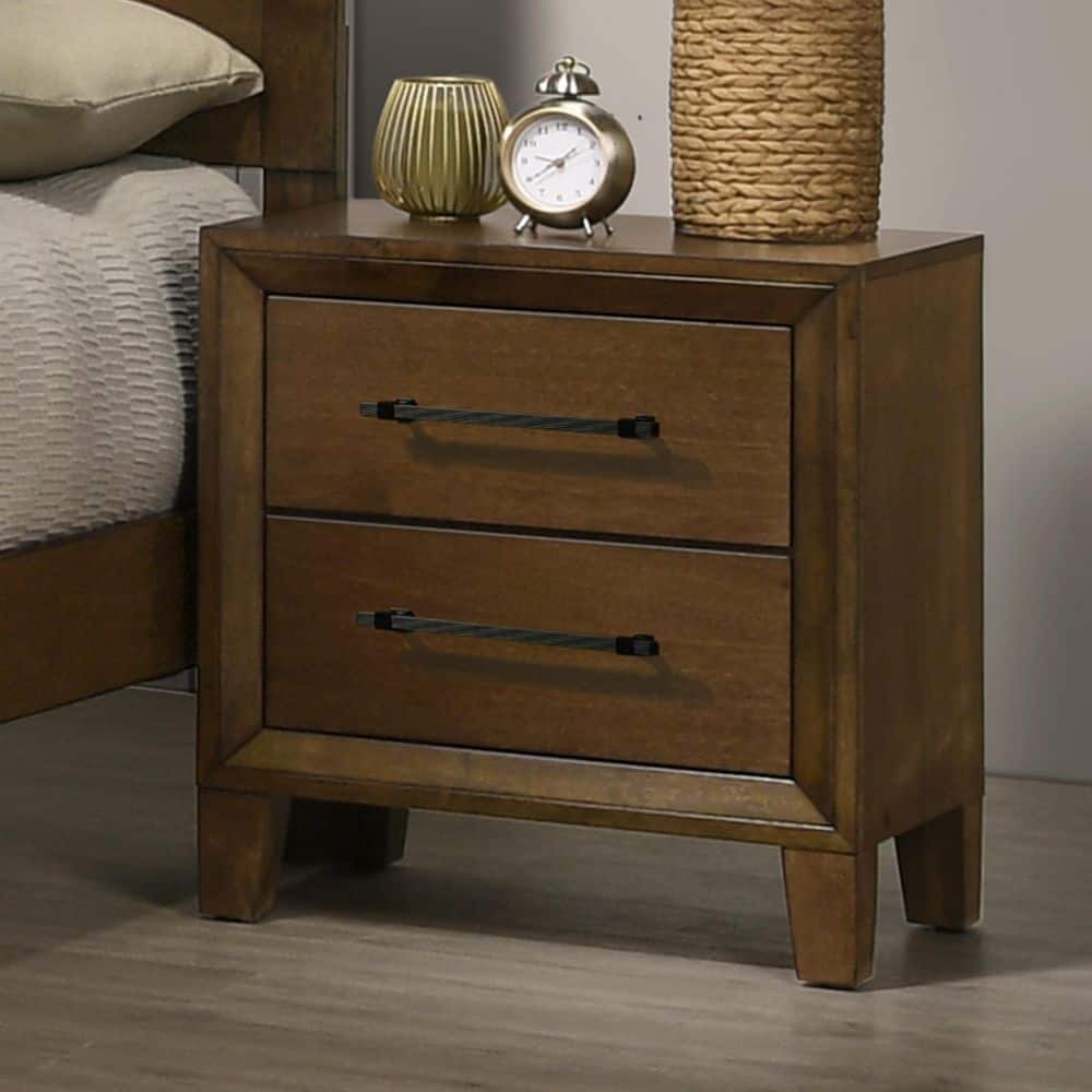 NEW CLASSIC HOME FURNISHINGS New Classic Furniture Ballard Walnut Brown 2-Drawer Nightstand ...