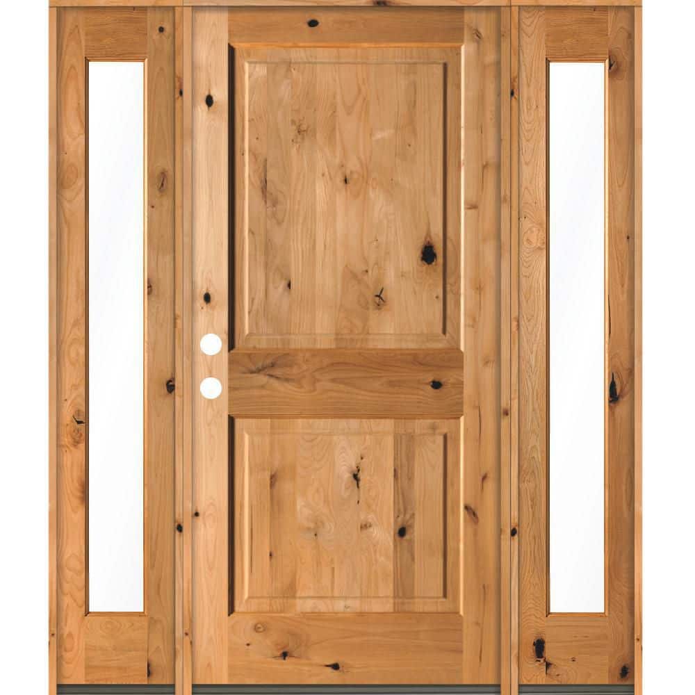 Krosswood Doors 70 in. x 80 in. Rustic Knotty Alder Right-Hand/Inswing ...