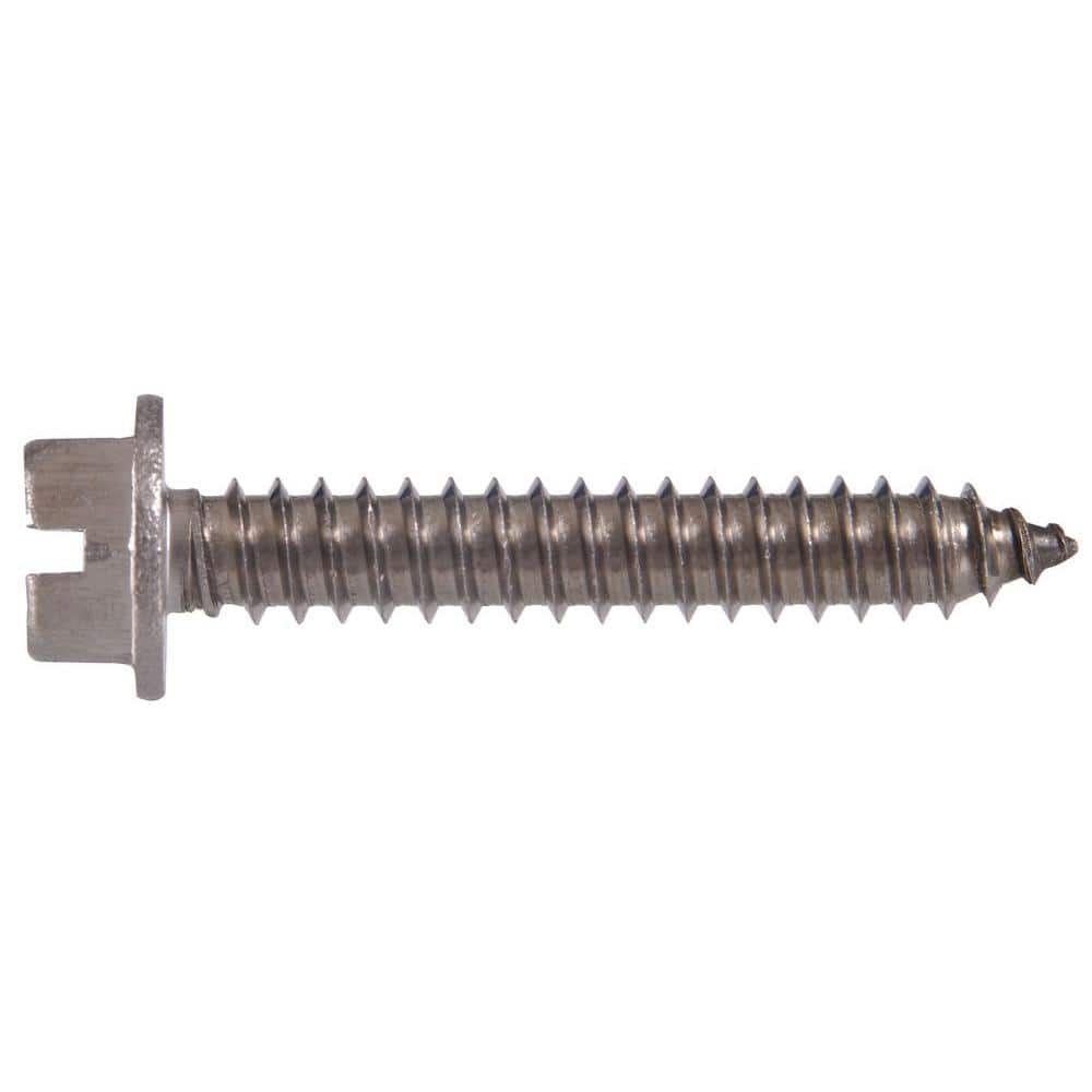 Hillman #8 3/4 in. Slotted Hex-Head Sheet Metal Screws (20-Pack) 3160 ...