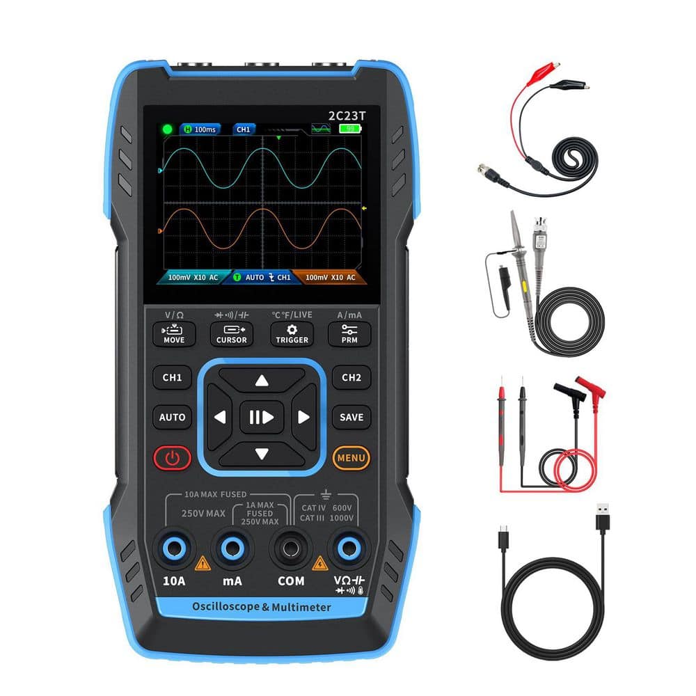 Vrbgify 3-in-1 Handheld Oscilloscope, Multimeter & DDS Generator 2 ...