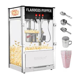 Karl home 1600W 120V 16oz Black Kettle Popcorn Machine Maker Countertop ...