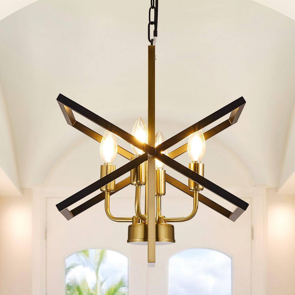 Magic Home 4-Light Geometric Pendant Light Fixture Industrial Lantern ...