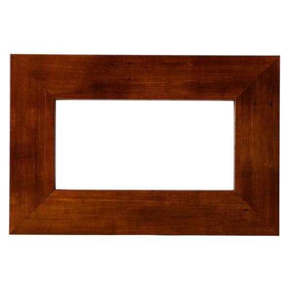 MirrorChic English Walnut 72 in. W x 42 in. H DIY Mirror Frames Kit ...