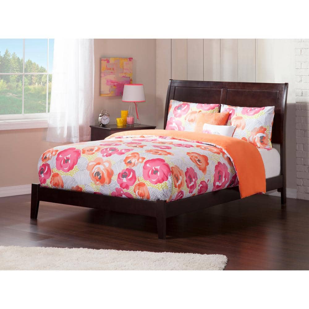 AFI Portland Espresso Full Solid Wood Frame Low Profile Platform Bed ...