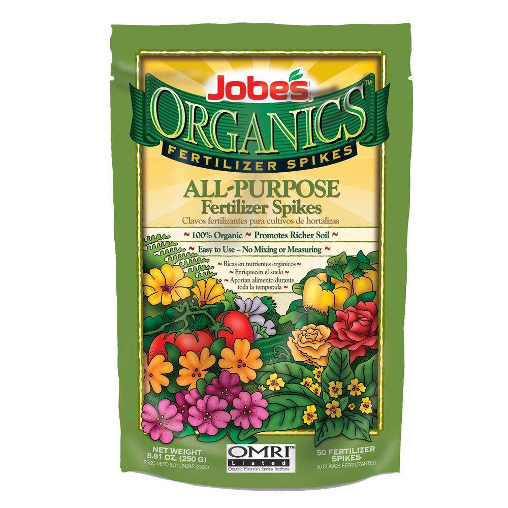 Jobe's Organics All-Purpose Fertilizer Spikes (50-Pack) 6528 - The Home ...