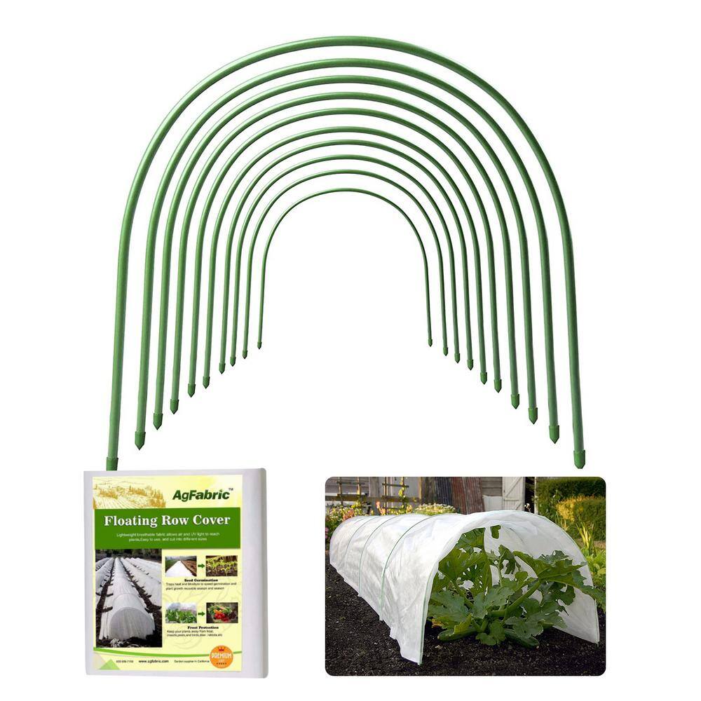 Agfabric 12-Pack 0.31 in. Dia Steel Greenhouse Hoops, Rust-Free Grow ...