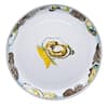 Golden Rabbit Oyster 13 in. White Enamelware Round Serving Tray OY08 ...
