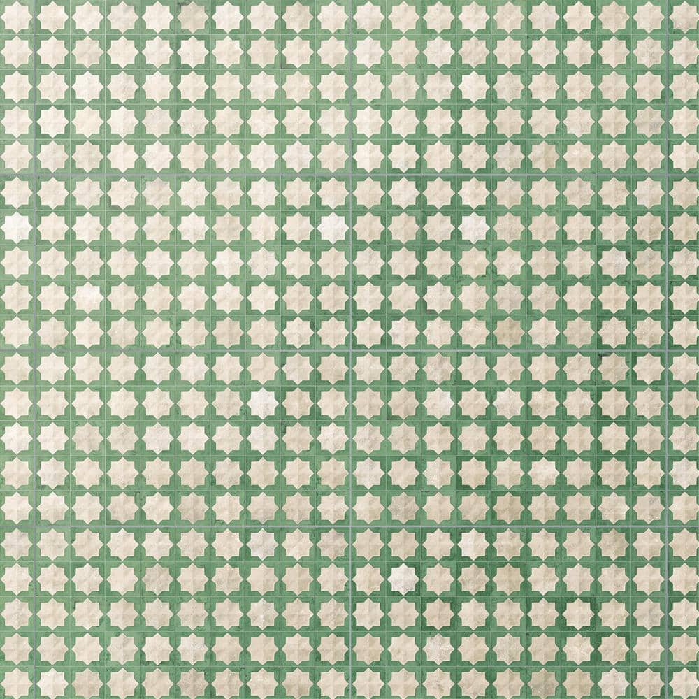 Merola Tile Tetuan Astre Arena Emerald 12-1/8 in. x 21-7/8 in ...