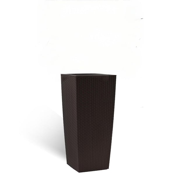 Noble House Paula 30.12 in. H Brown Polypropylene Plastic Large Square ...