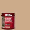 BEHR 1 gal. #N280-4 Perfect Tan Flat Interior/Exterior Masonry, Stucco ...