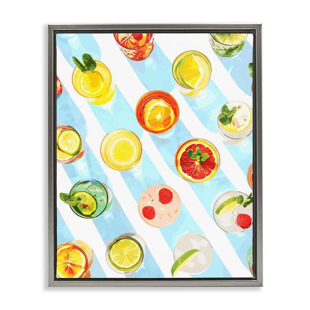 Stupell Industries Aerial View Cocktails by Daphne Polselli Gray ...