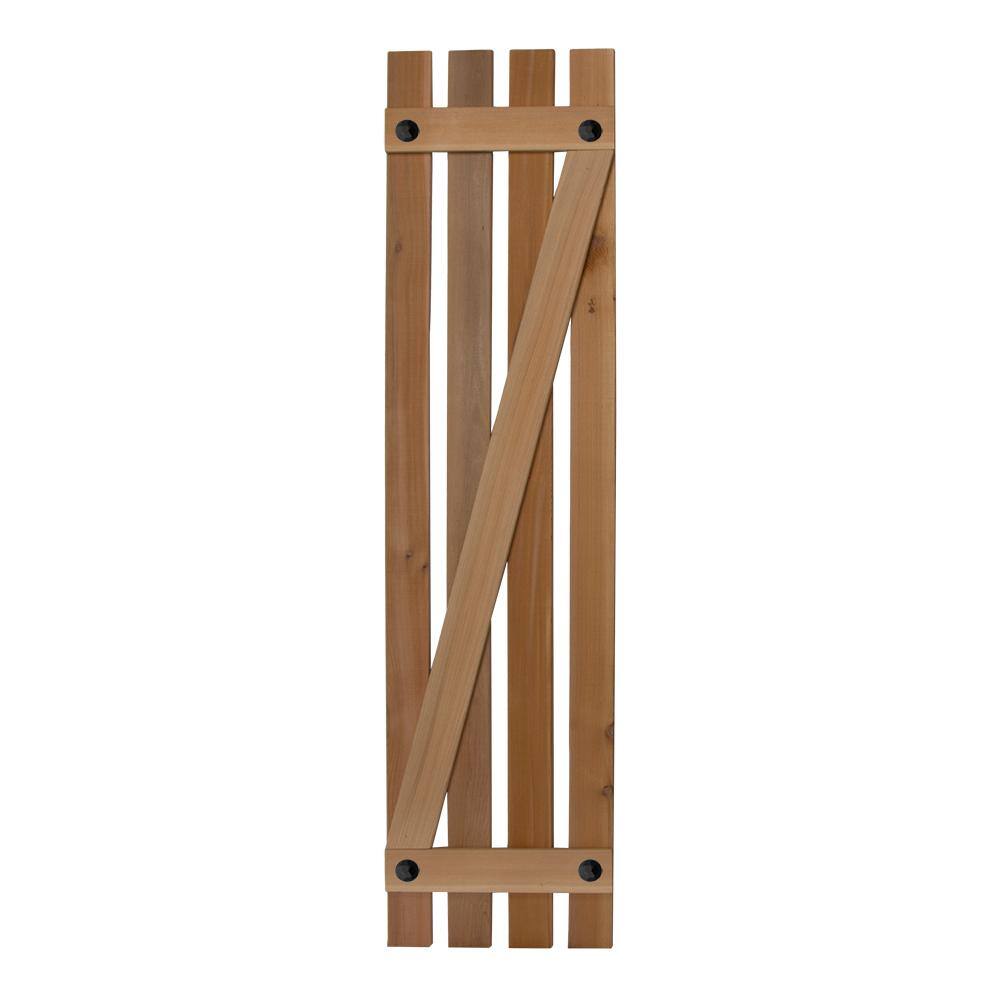 Design Craft MIllworks Grayson 15 in. x 60 in. Cedar Spaced Z Pattern ...