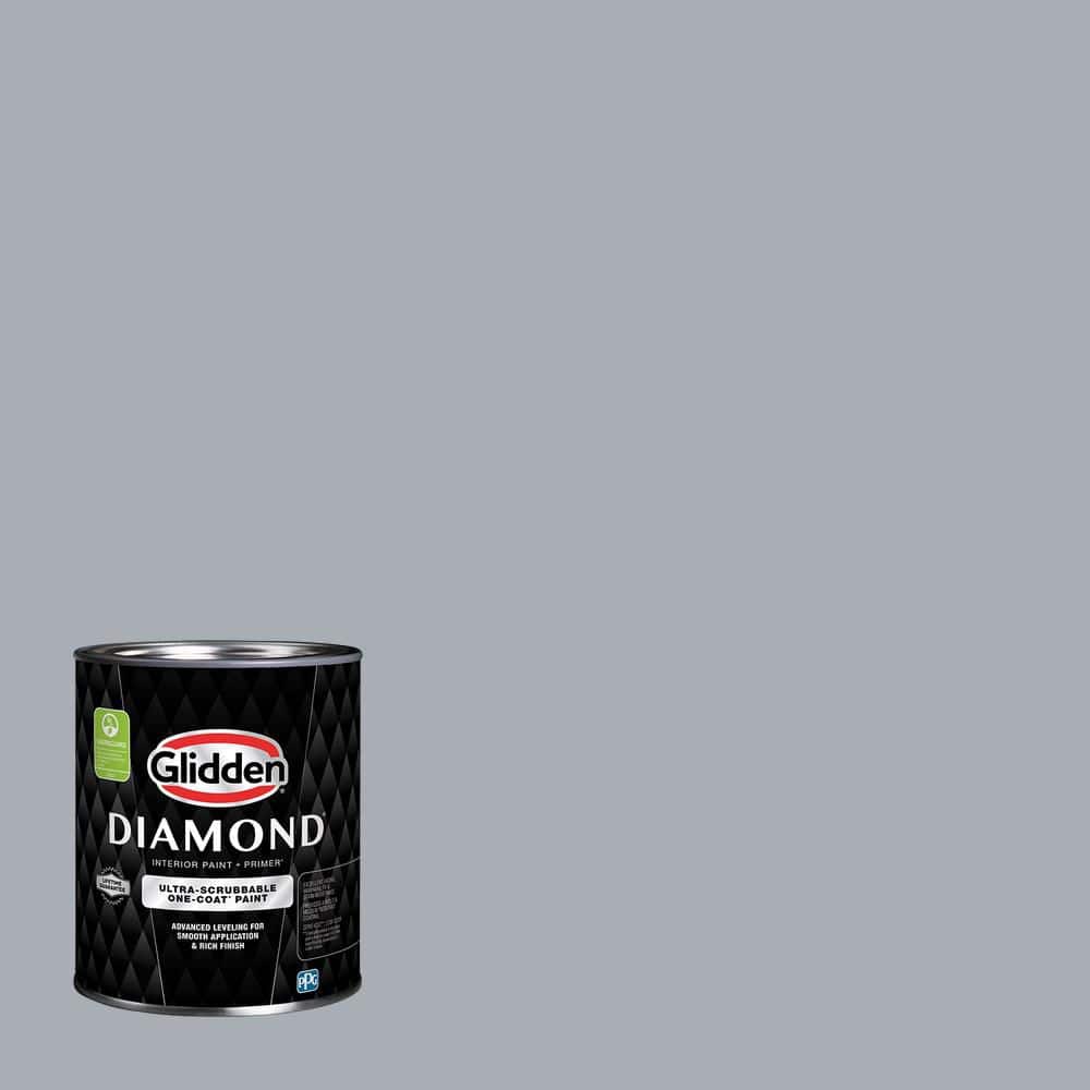 Glidden Diamond 1 qt. PPG0993-3 Gosling Gray Satin Interior Paint with ...