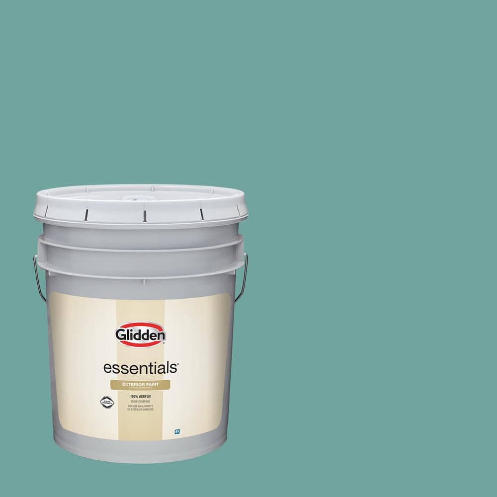 Glidden Essentials 5 gal. PPG1142-5 Catalina Satin Exterior Paint ...