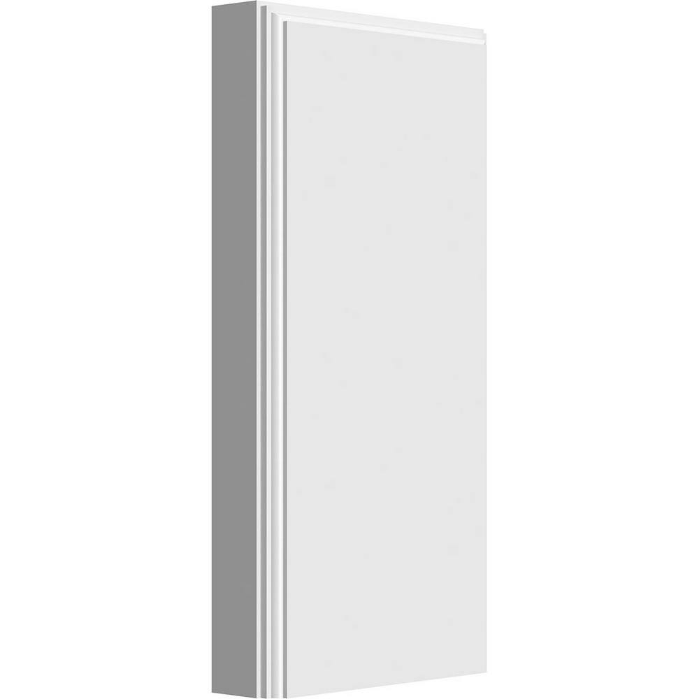 Ekena Millwork 1 in. x 4 in. x 8 in. PVC Standard Foster Plinth Block ...