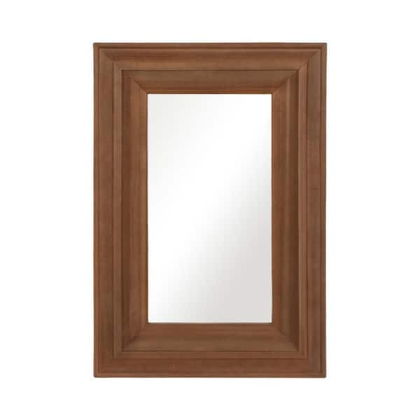 Liv & Skye Brown 24 in. W x 36 in. H Rectangular Wood Framed Mirror ...