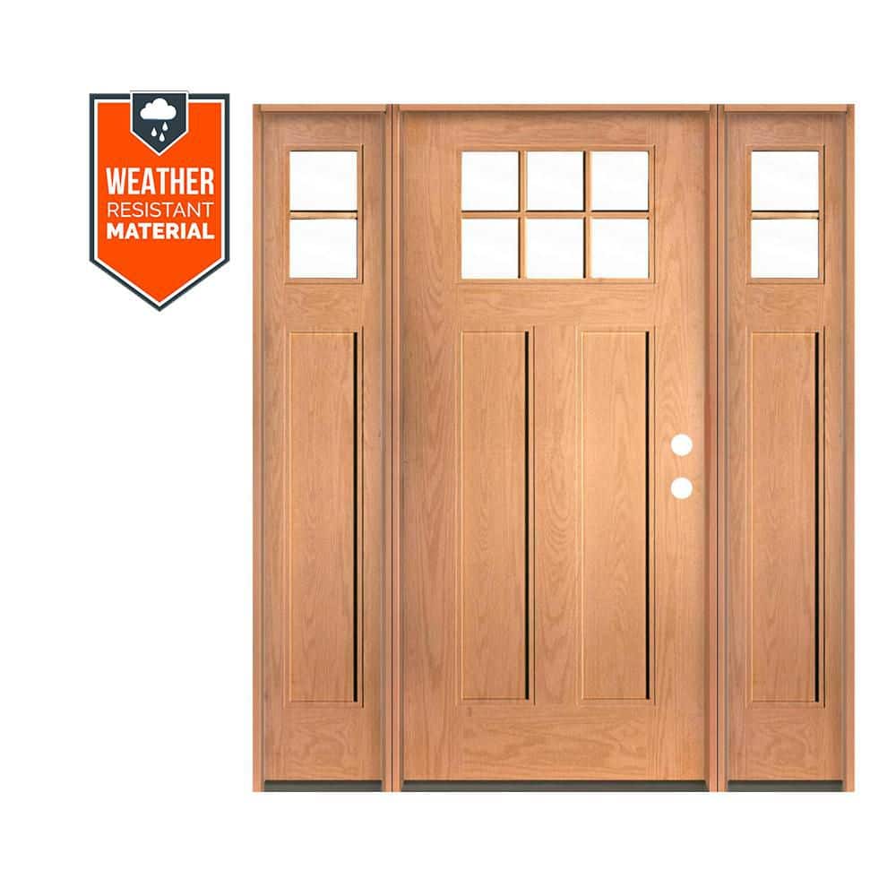 Krosswood Doors PINNACLE Craftsman 64 in. x 79 in. 6-Lite Left-Hand ...