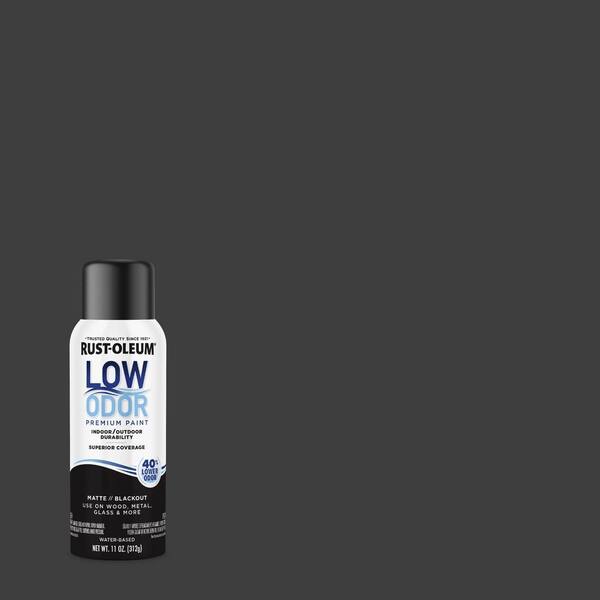 Rust-Oleum Low Odor 11 oz. Matte Blackout Low Odor Water-Based Spray ...