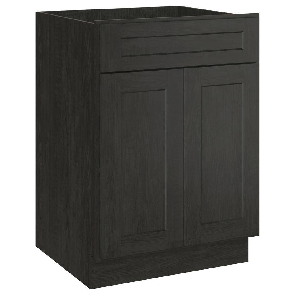 HOMEIBRO 24 in. W x 21 in. D x 34.5 in. H Shaker Charcoal Plywood Ready ...