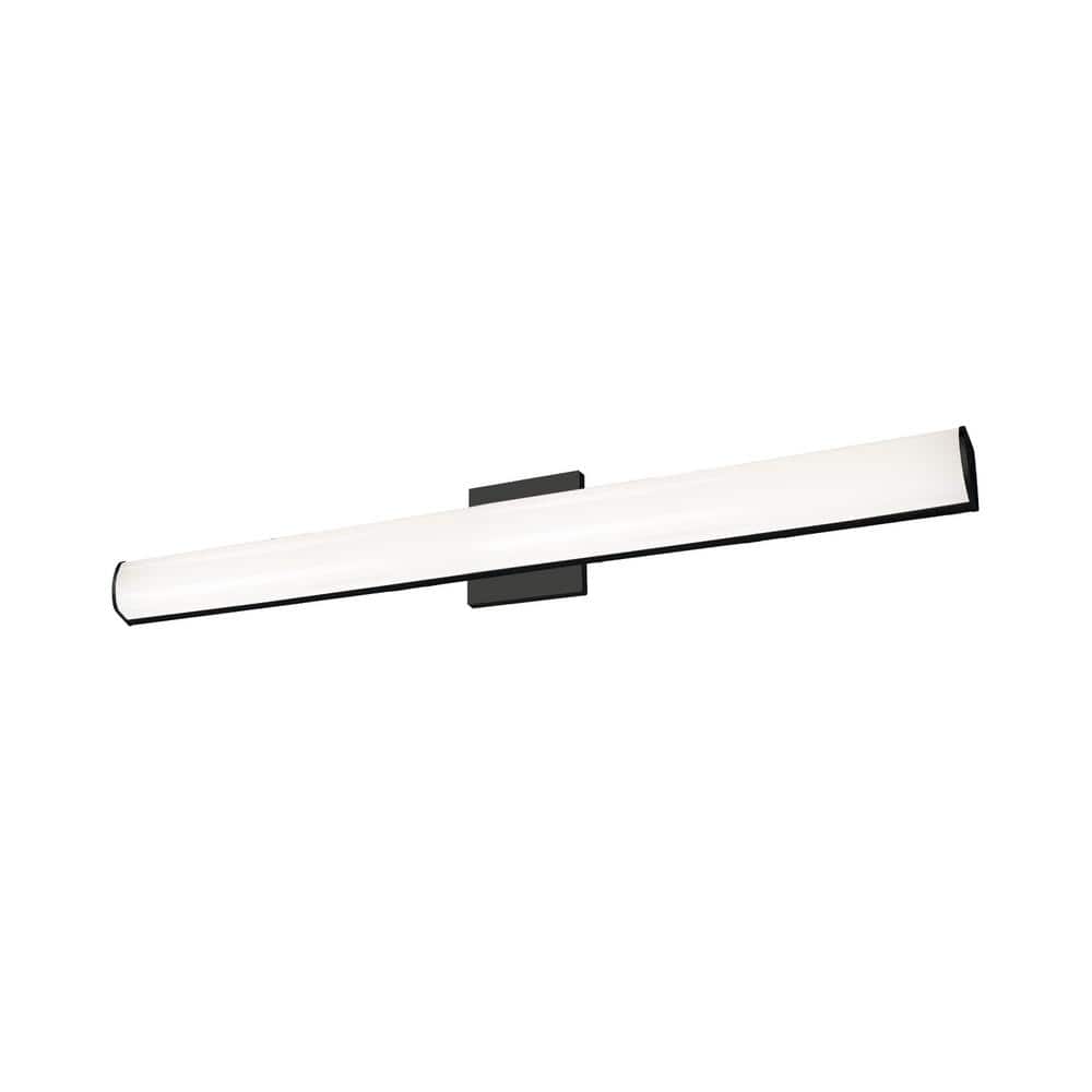 KUZCO Longitude 36-in 1 Light 45-Watt Black Integrated LED Vanity Light ...