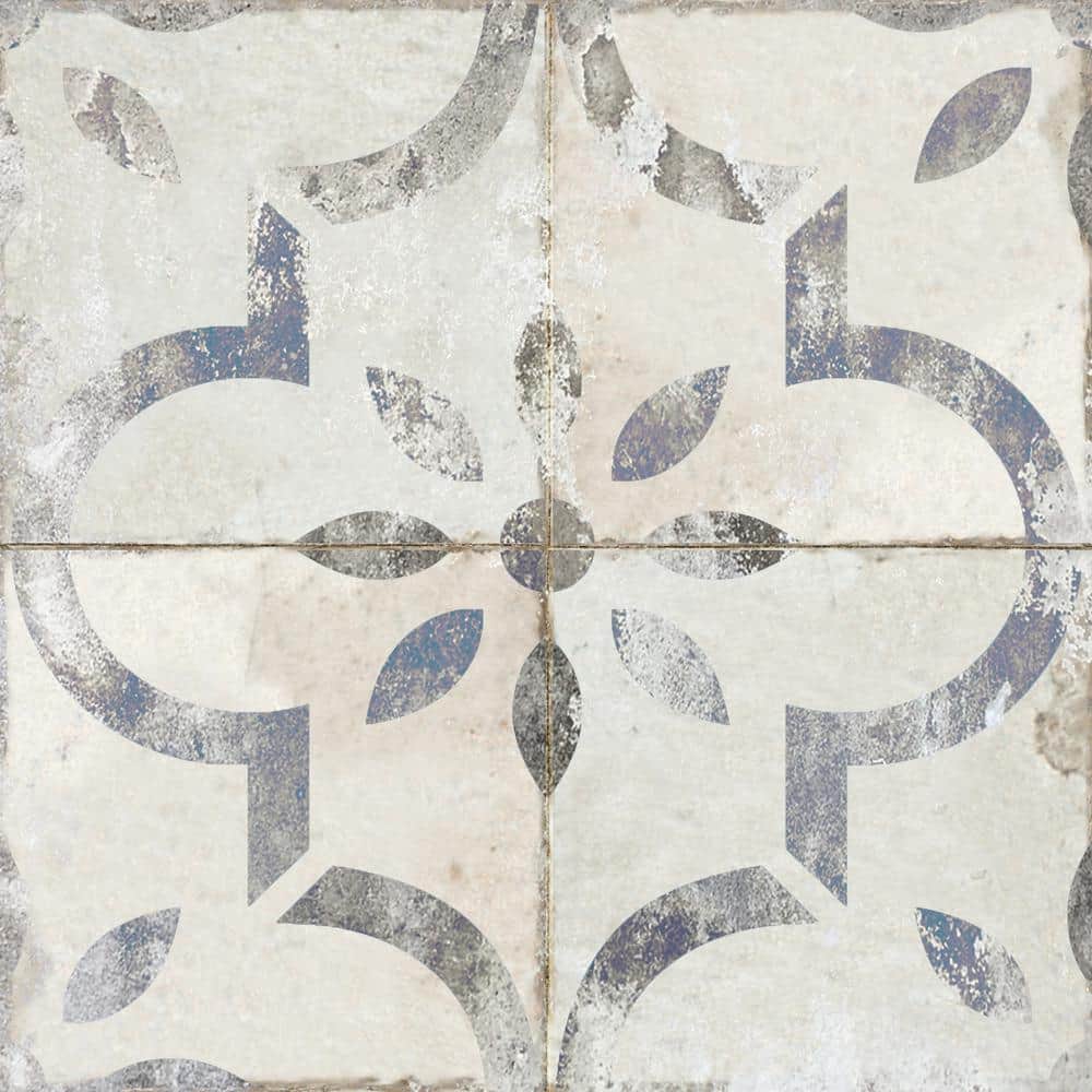 MI ALMA Grey and Blue R23 7 in. x 7 in. Vinyl Peel and Stick Tile (24 ...