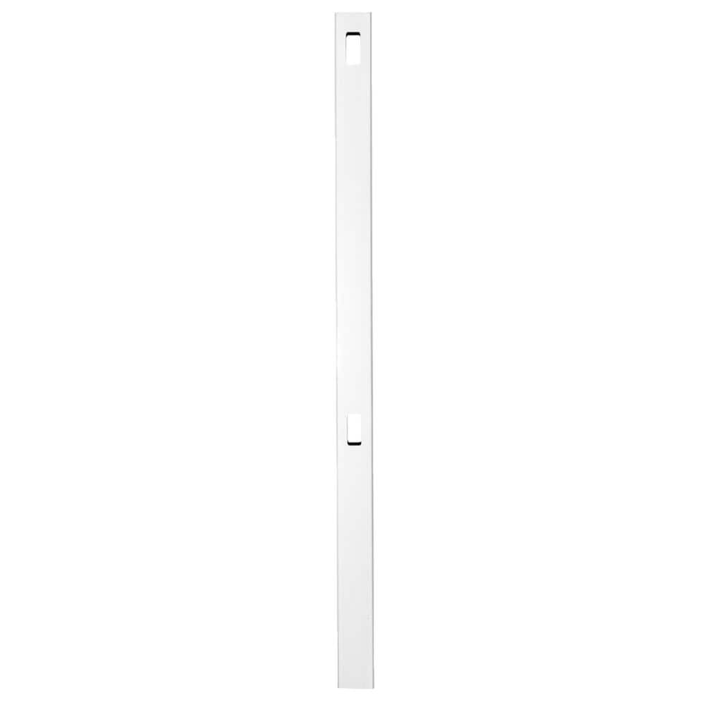Veranda LaFayette 4 in. x 4 in. x 6 ft. White Vinyl Routed Fence Line ...