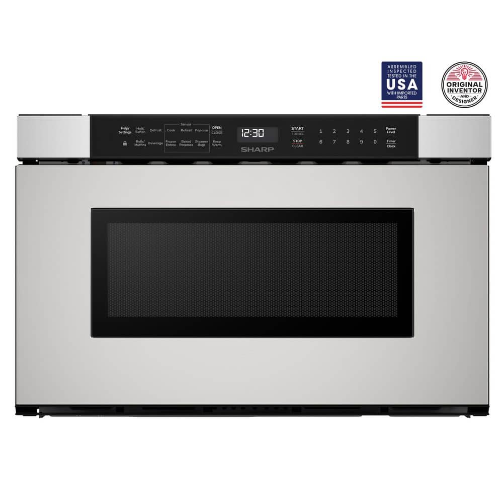 Sharp 24 in. 1.2 cu. ft. 950-Watt Built-In Microwave Drawer in ...