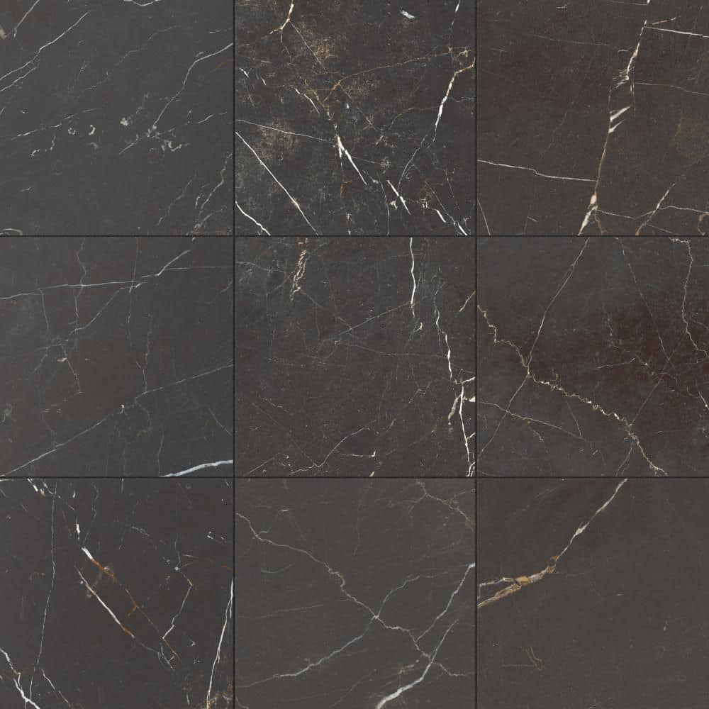 Merola Tile Reve Noir 12 in. x 12 in. Porcelain Floor and Wall Tile (11 ...