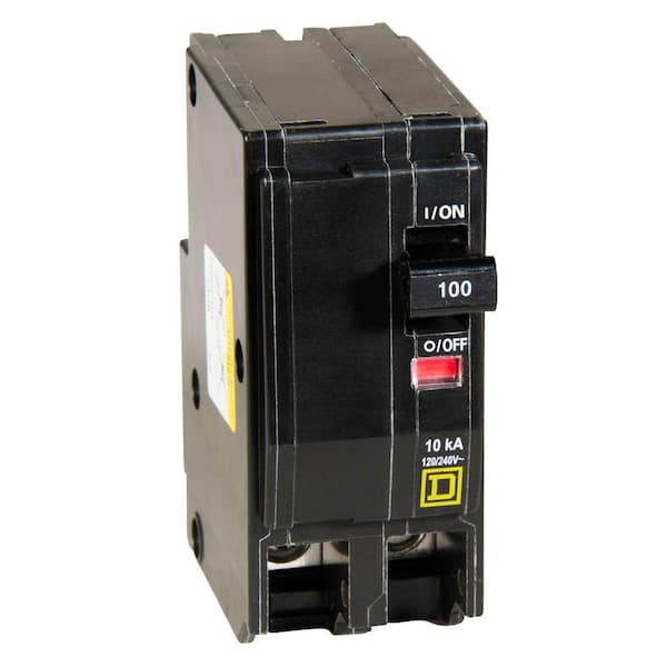 Square D Homeline 100 Amp 2-Pole Circuit Breaker (HOM2100C) HOM2100C ...