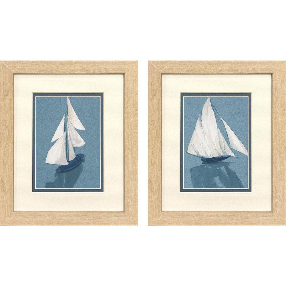 Paragon Pinto 2 Piece Framed Mixed Media Coastal Wall Art 12 in. x 10 ...