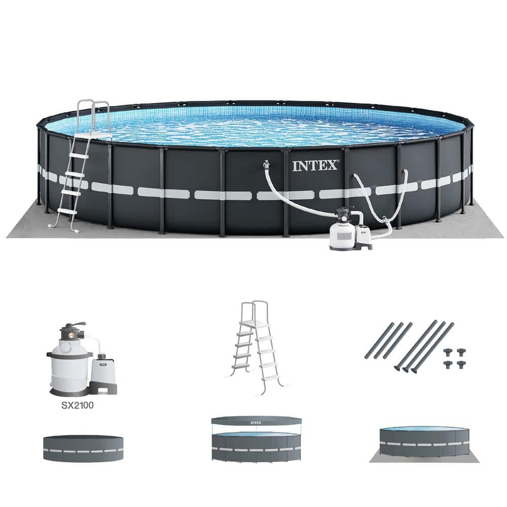 Intex Ultra XTR 18 ft. Round 52 in. Deep Soft Sided Above Ground Pool ...