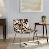 StyleWell Oakburne Cow Print Upholstered Accent Chair 151 - The Home Depot