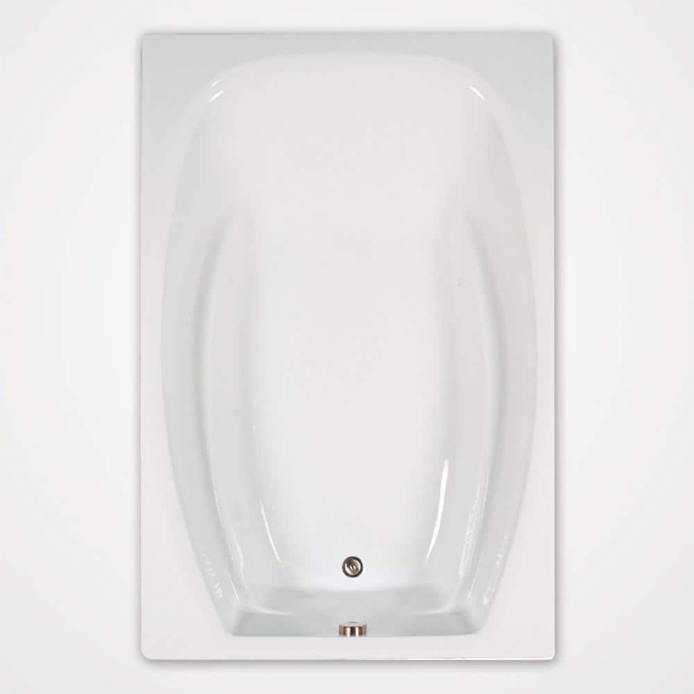 Comfortflo 72 in. x 48 in. Acrylic Rectangular Alcove Soaking Bathtub ...