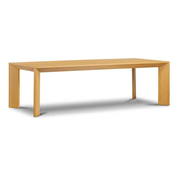 Poly and Bark Preston Contemporary Oak Wood 96 in. Wood 4 Leg Dining ...