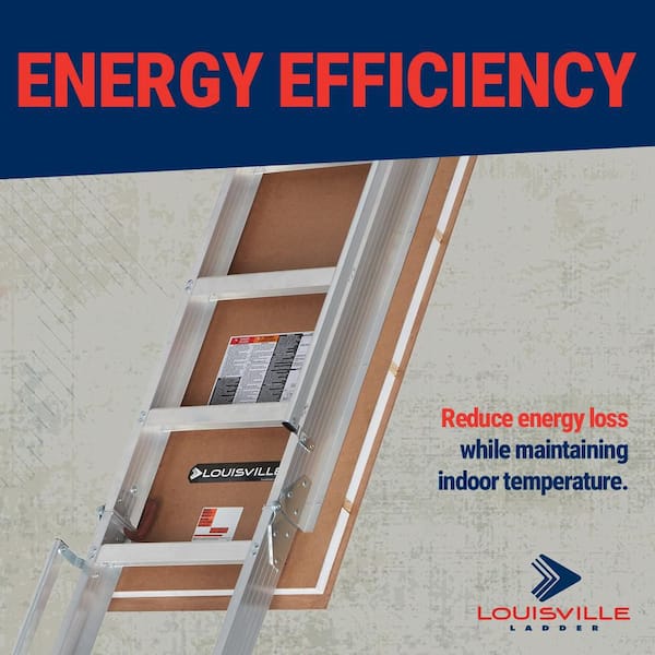 Louisville Ladder Energy Efficient 7 ft. 8 in. to 10 ft. 3 in., 25.5 in ...