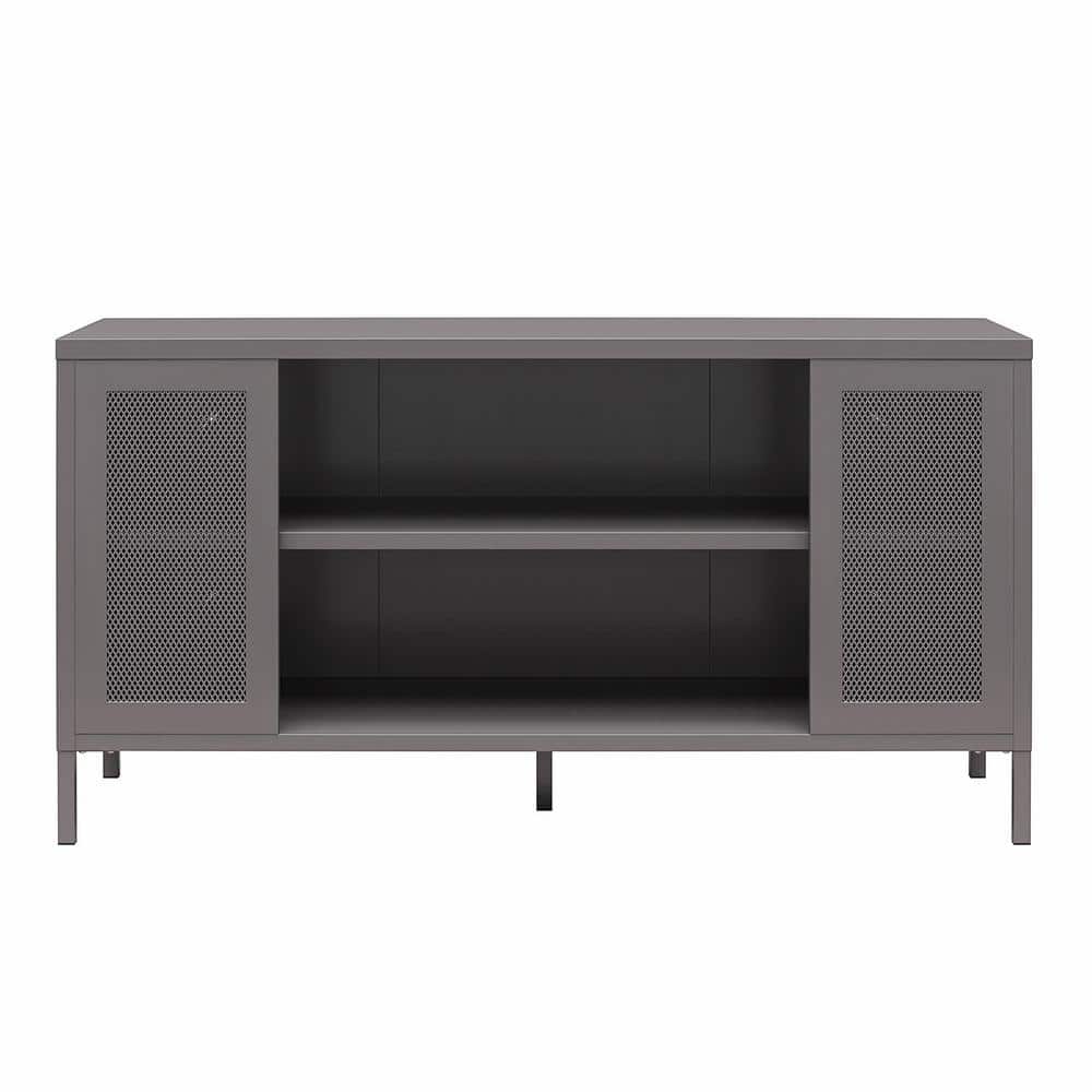 SystemBuild Evolution Sunset District Graphite Gray, Metal TV Stand ...