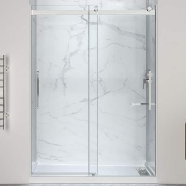 ANZZI Stellar 60 in. L x 32 in. W x 76 in. H Alcove Shower Kit with ...