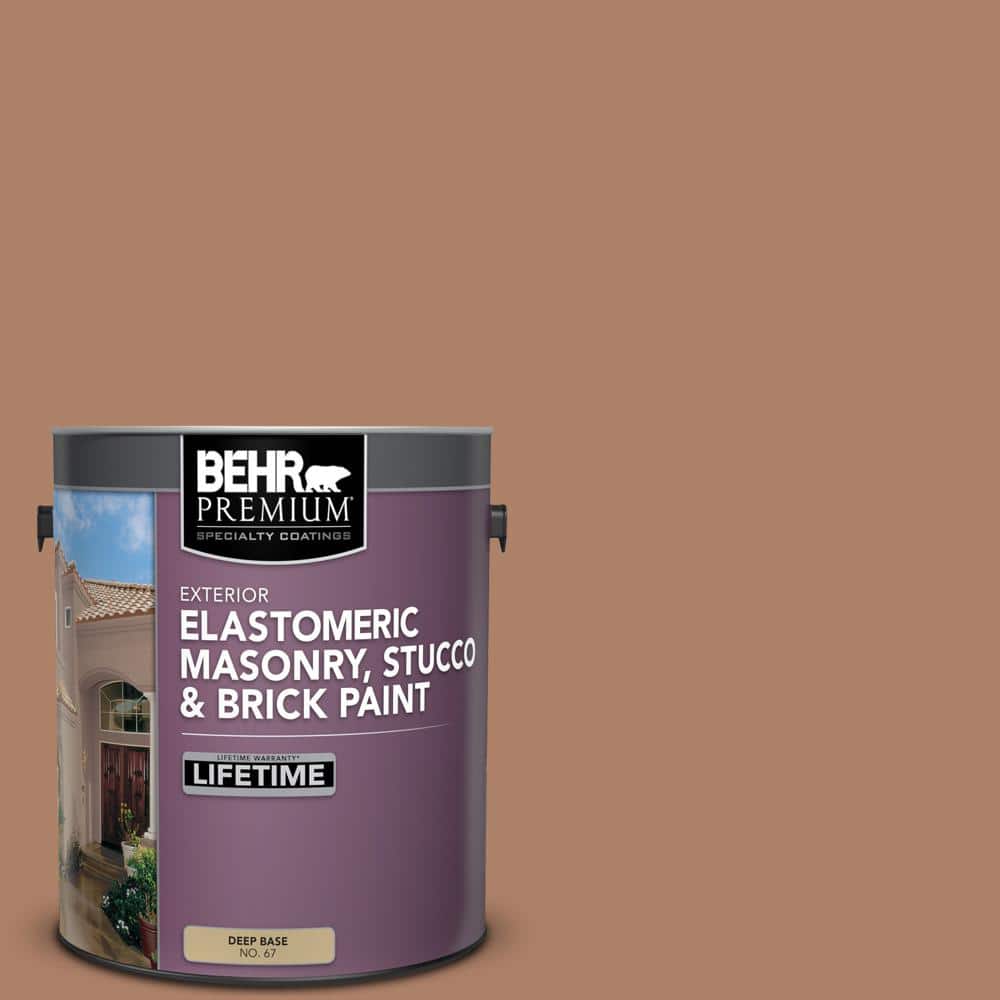 BEHR PREMIUM 1 gal. #S210-5 Cider Spice Elastomeric Masonry, Stucco and ...