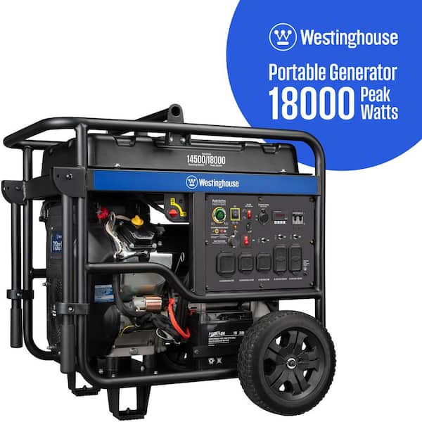 Westinghouse 18,000/14,500-Watt Gas Powered Portable Generator with ...