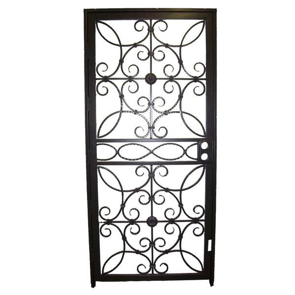 Grisham 36 in. x 80 in. 467 Series Black Prehung Universal Hinging ...