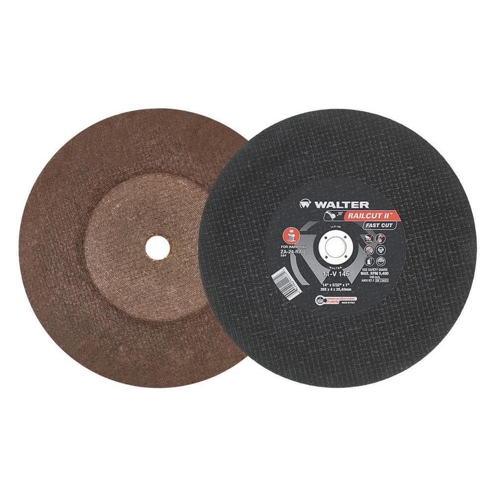 WALTER SURFACE TECHNOLOGIES Railcut II Fast Cut 14 in. x1 in. Arbor x 5 ...