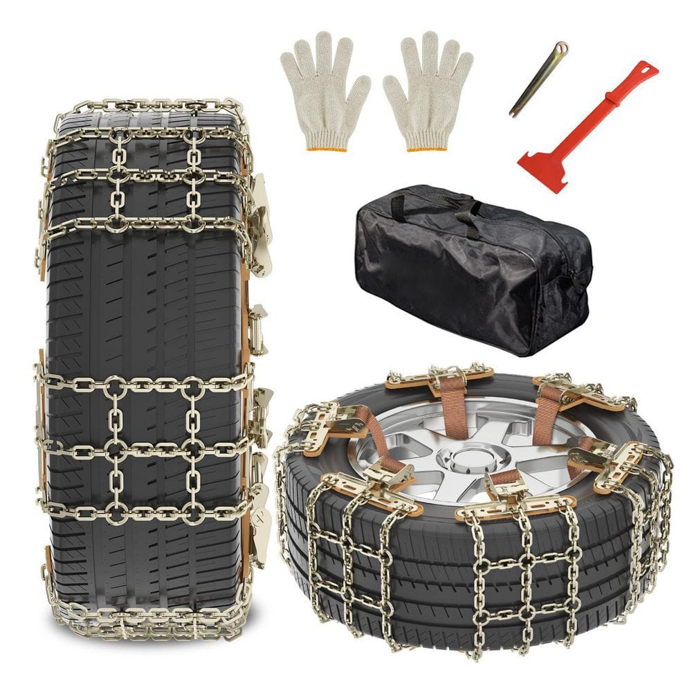 BOZTIY Upgraded Tire Chains, Car Snow Chains Emergency Anti-Skid Chains ...