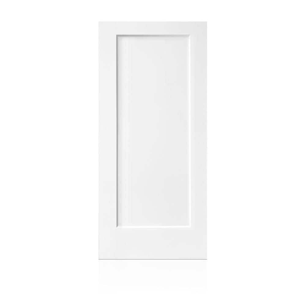 CALHOME 30 in. x 80 in. 1 Panel Hollow Core White Finished Composite ...
