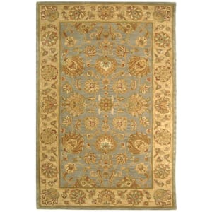 SAFAVIEH Heritage Blue/Beige 8 ft. x 10 ft. Antique Border Area Rug ...