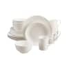 Home Decorators Collection Kempton 16-Piece White Stoneware Dinnerware ...