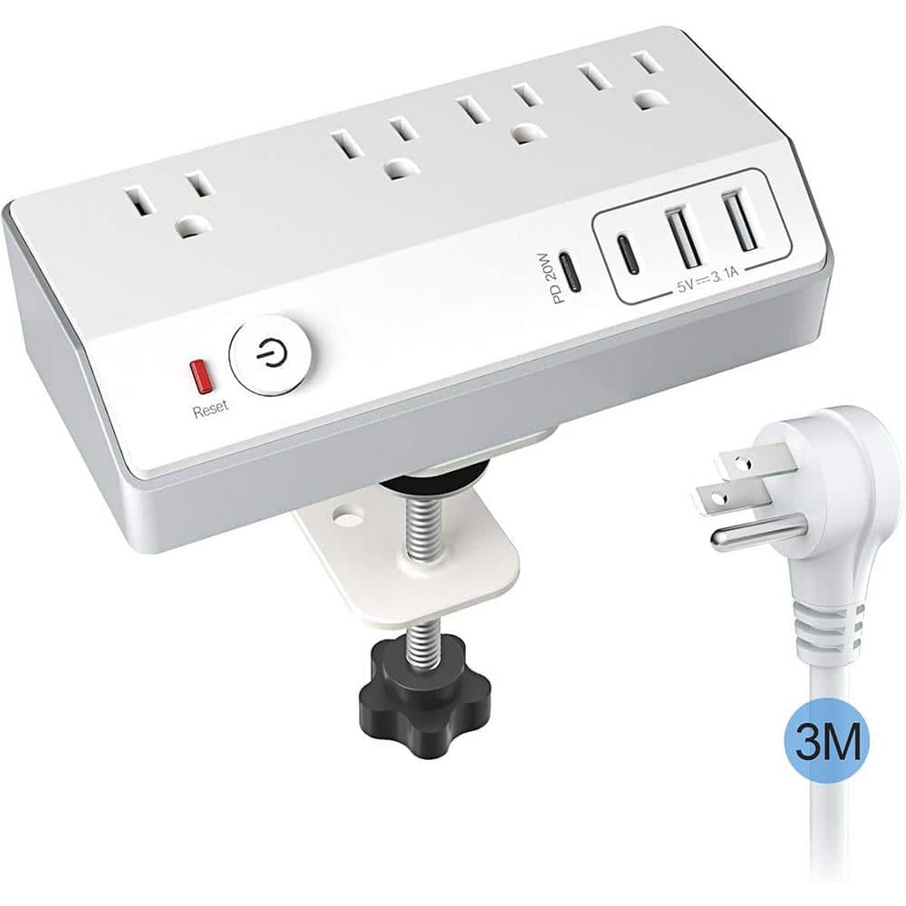 Yichuhaoxi Desk Clamp Power Strip with USB C, JXGUCAT PD 20-Watt Fast ...